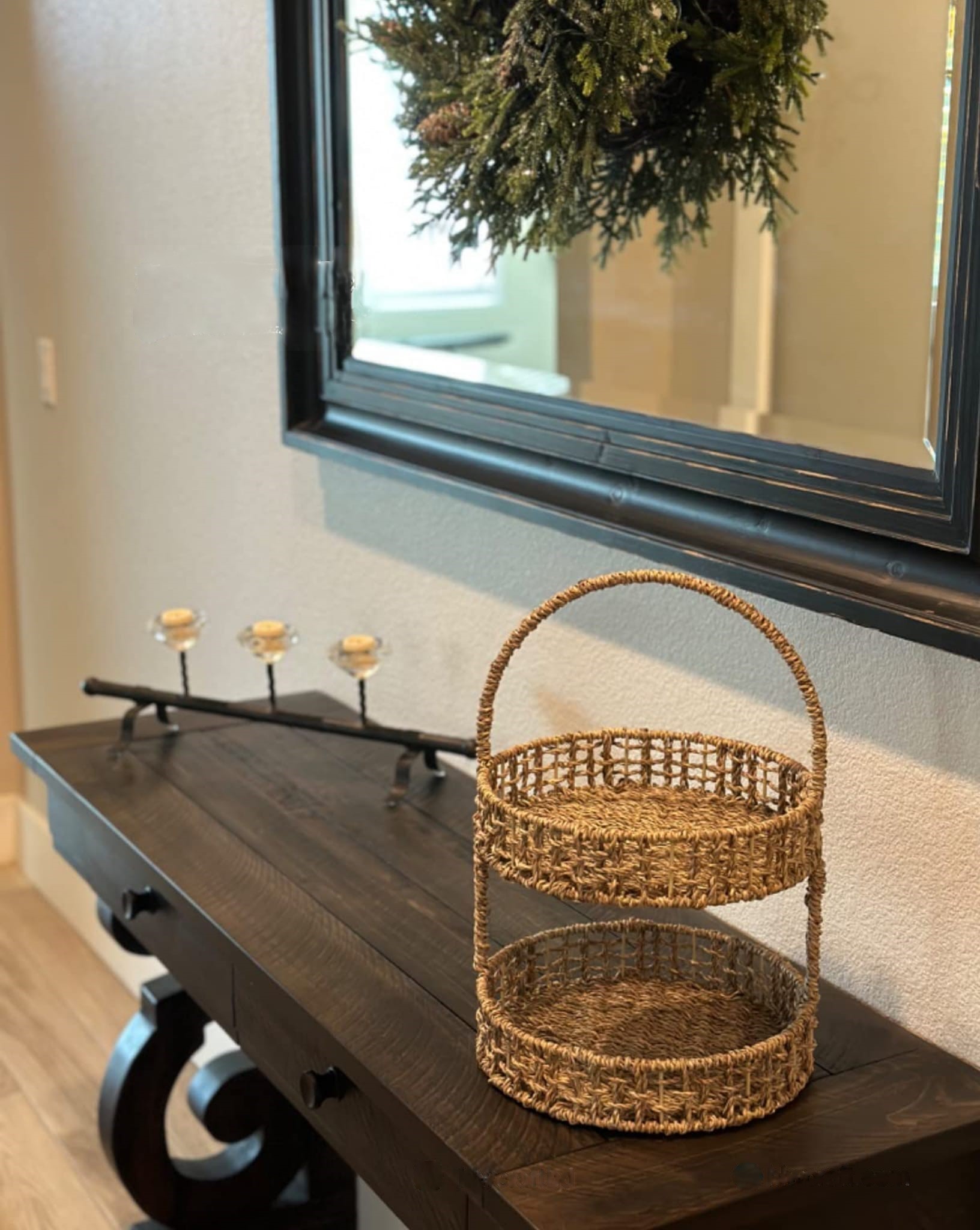 Seagrass 2 tier basket | RES Eco Craft